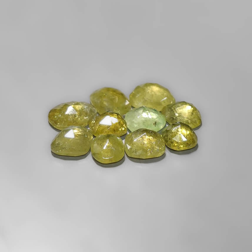 Rare Rose Cut Green Grossular Garnets Lot 2313 – Lapidaryartist